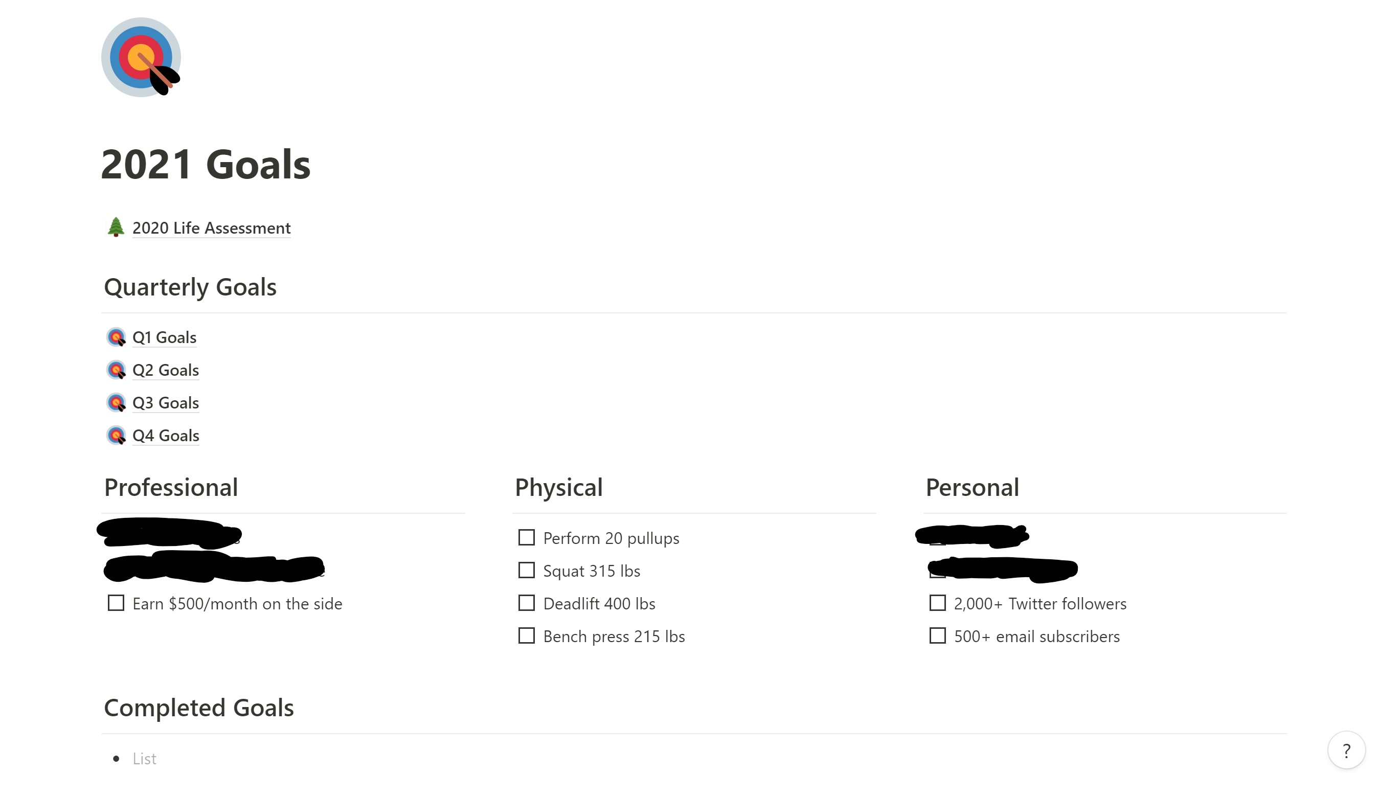 How To Use Notion To Track and Hit Your Goals